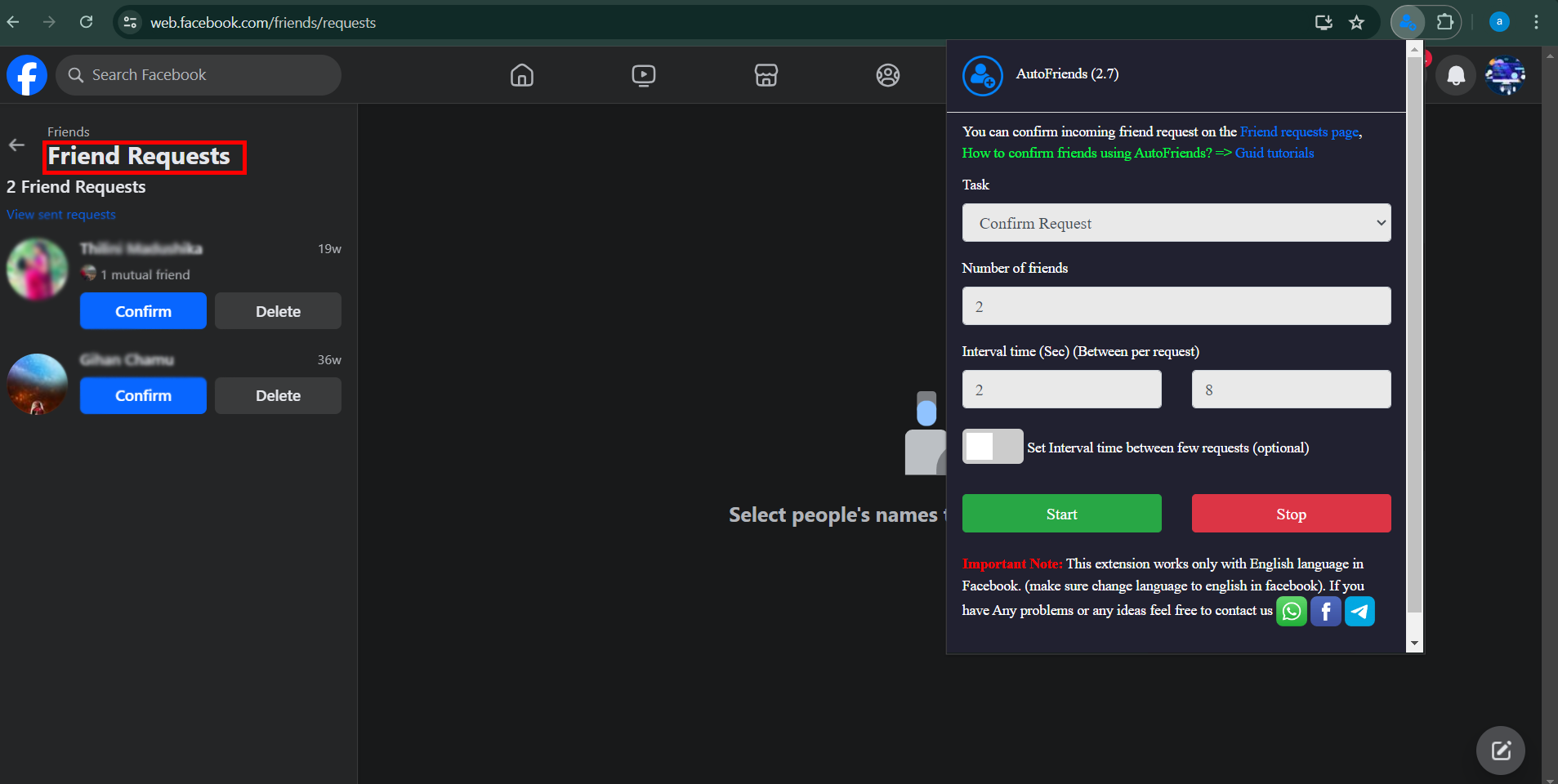 How to Use AutoFriends Extension to Confirm Friend Requests on Facebook ...